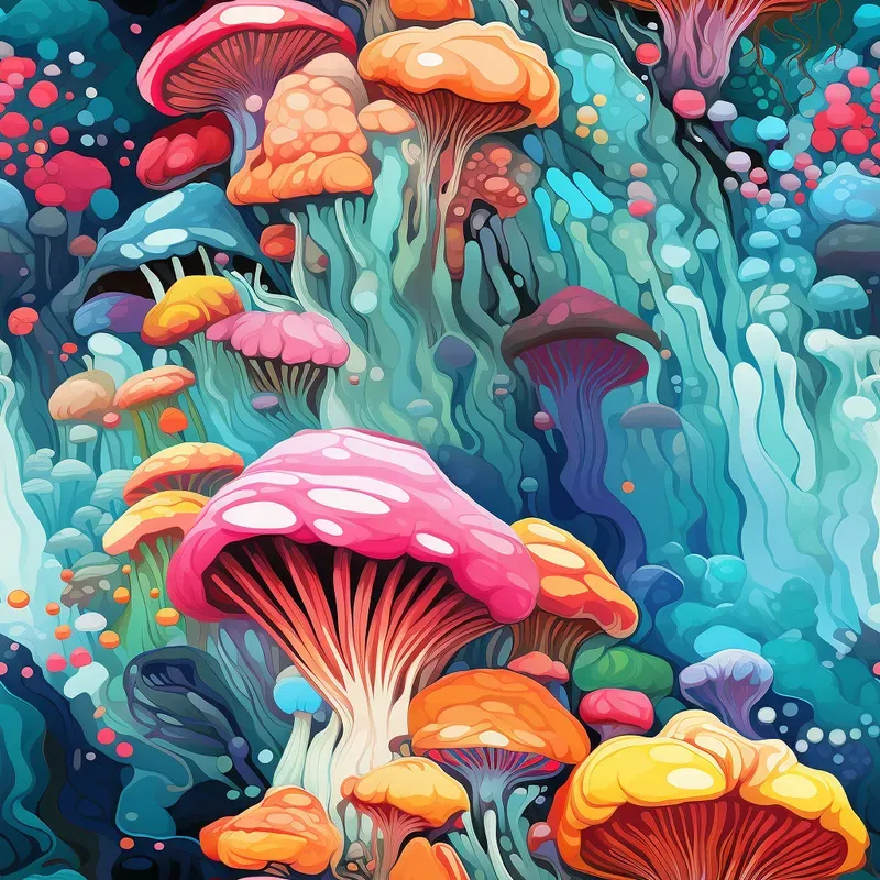 Seamless 2D Psychedelic Textures Midjourney Prompt | PromptBase
