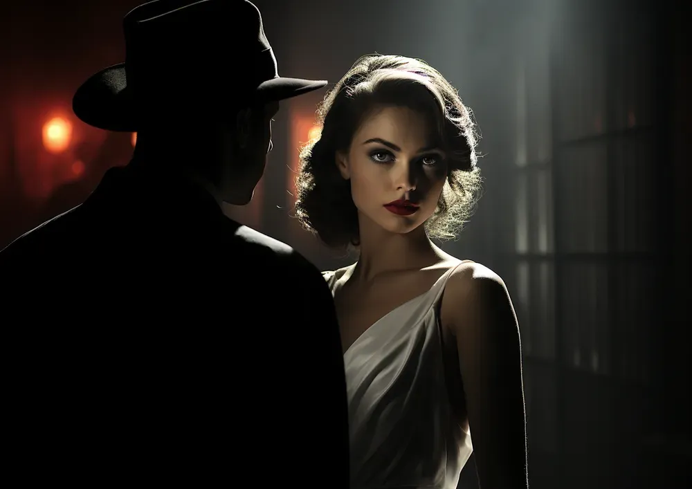 1930s Noir Movie Scenes Midjourney Prompt | PromptBase