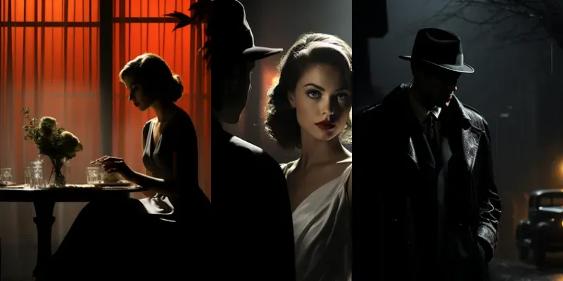 1930s Noir Movie Scenes Midjourney Prompt | PromptBase