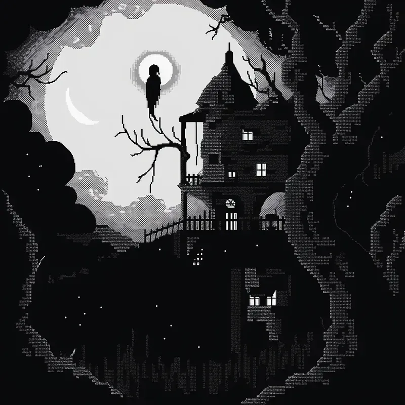 Horror 32 Bit Pixel Art Midjourney Prompt | PromptBase