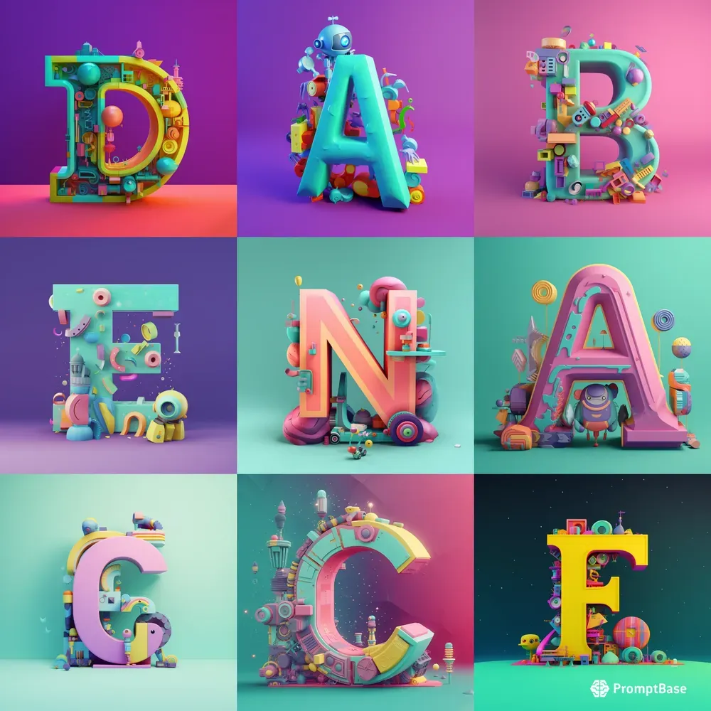 Beautiful Stylized Letters Midjourney Prompt | PromptBase