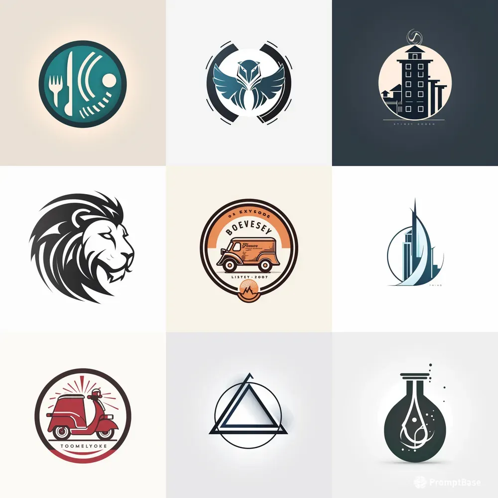 Loewy Simple Logo Designs Midjourney Prompt | PromptBase