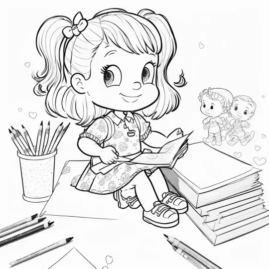 Clear Coloring Pages For Kids And Adults Midjourney Prompt | PromptBase