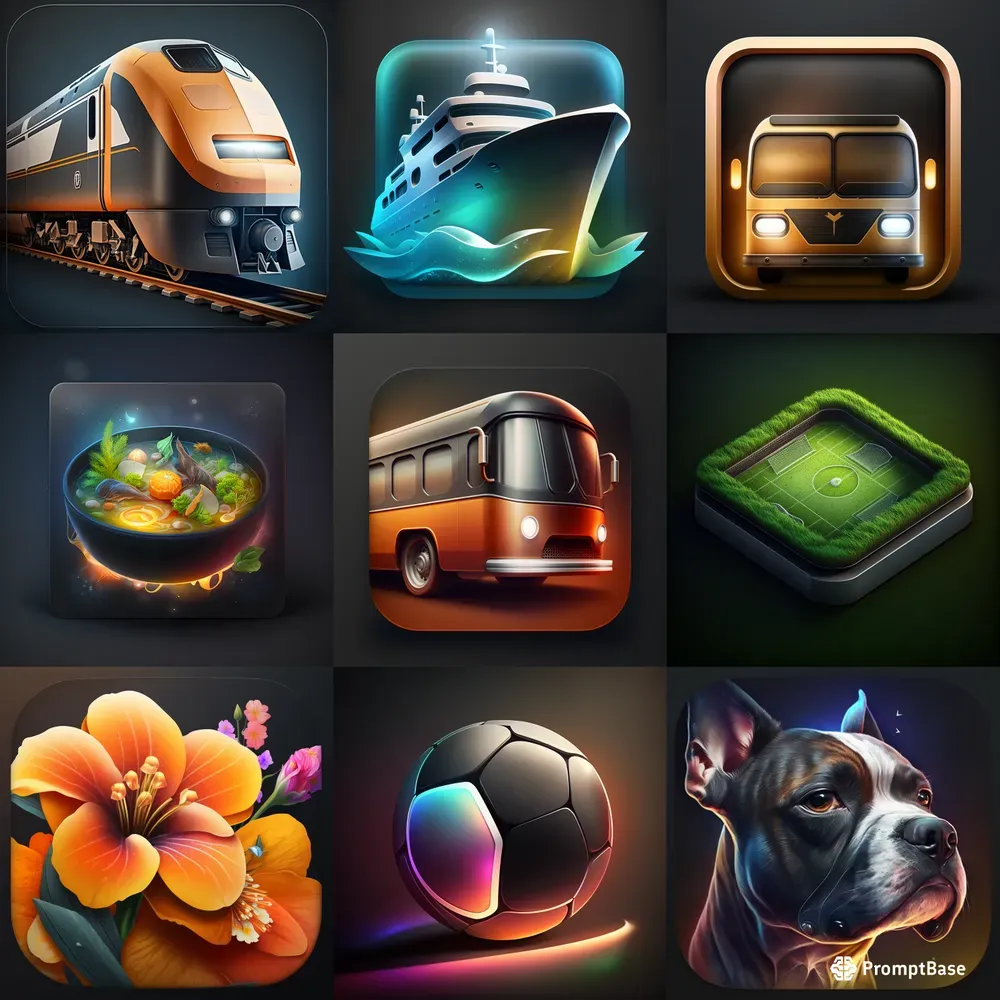 App Icons Midjourney Prompt | PromptBase