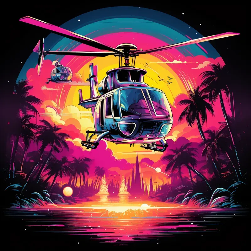 Retro 80s Synthwave T-shirt Designs Midjourney Prompt | PromptBase