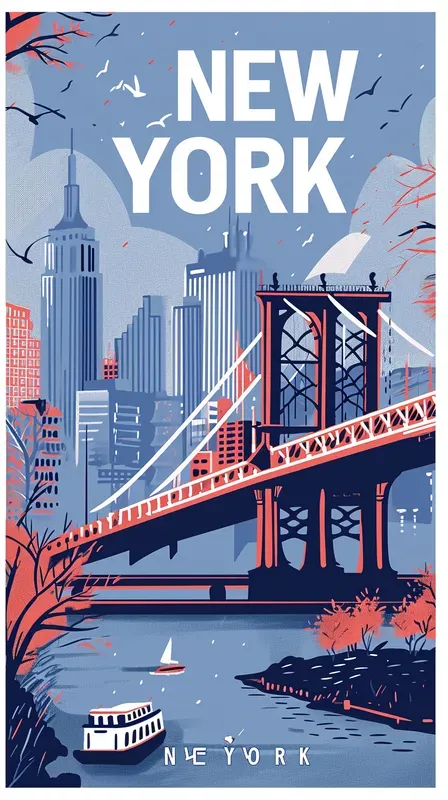 Minimalist Ukiyoe City Posters Midjourney Prompt | PromptBase