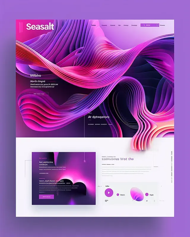 Vibrant Website Designs Midjourney Prompt | PromptBase