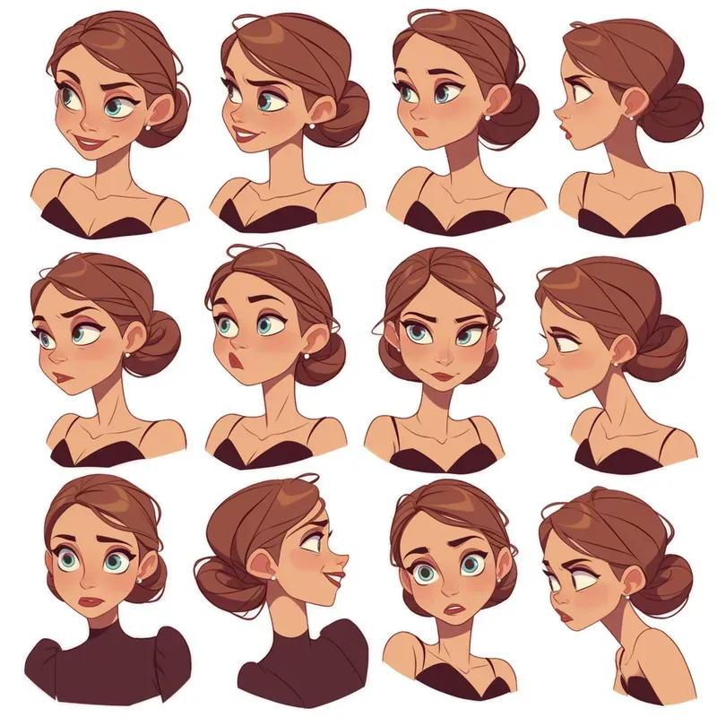 Character Sheets With Big Emotions Midjourney Prompt | PromptBase