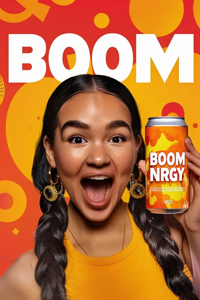 Vibrant Energy Drink Ad Campaigns Midjourney Prompt | PromptBase