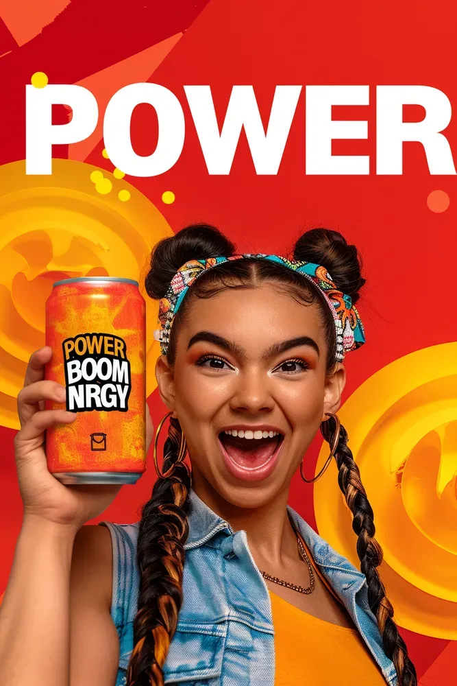 Vibrant Energy Drink Ad Campaigns Midjourney Prompt | PromptBase