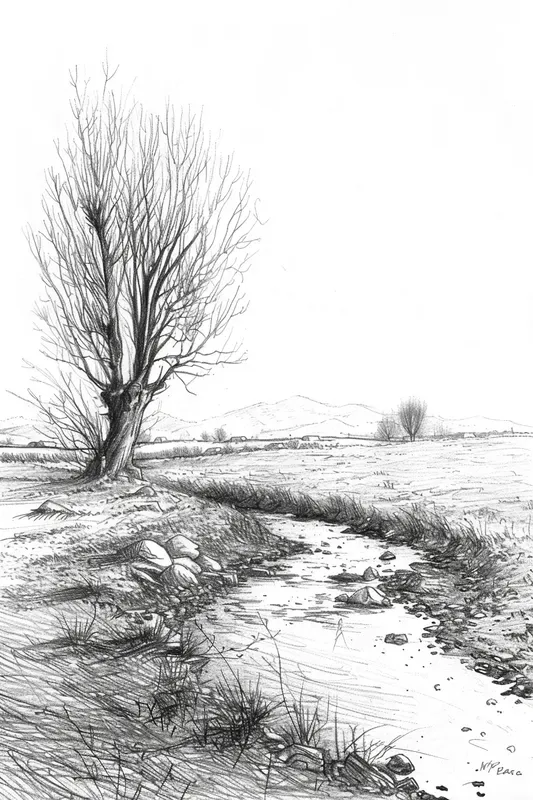 Pencil Drawing Hatching Techniques Midjourney Prompt | PromptBase