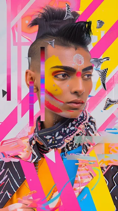 Abstract Vogue Fashion Fusion Collages Midjourney Prompt | PromptBase