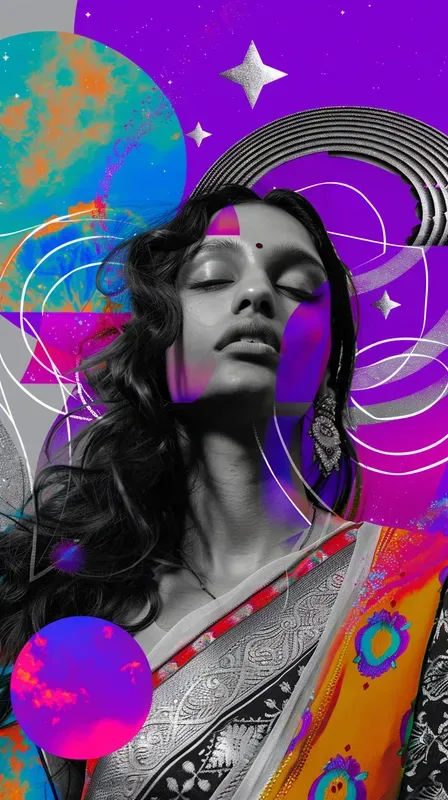Abstract Vogue Fashion Fusion Collages Midjourney Prompt | PromptBase