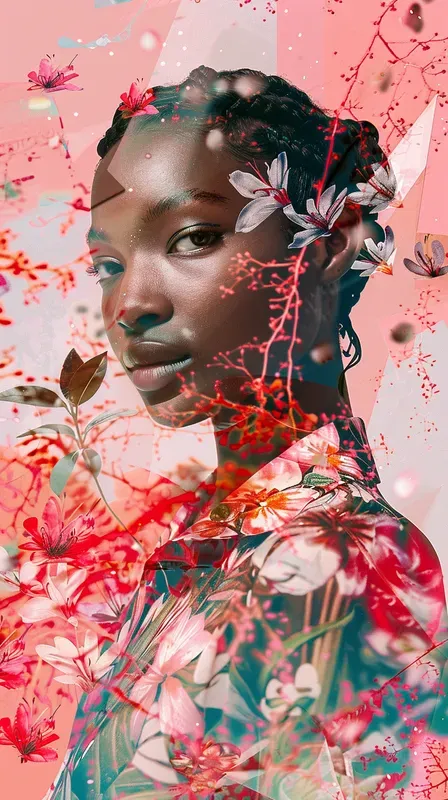 Abstract Vogue Fashion Fusion Collages Midjourney Prompt | PromptBase