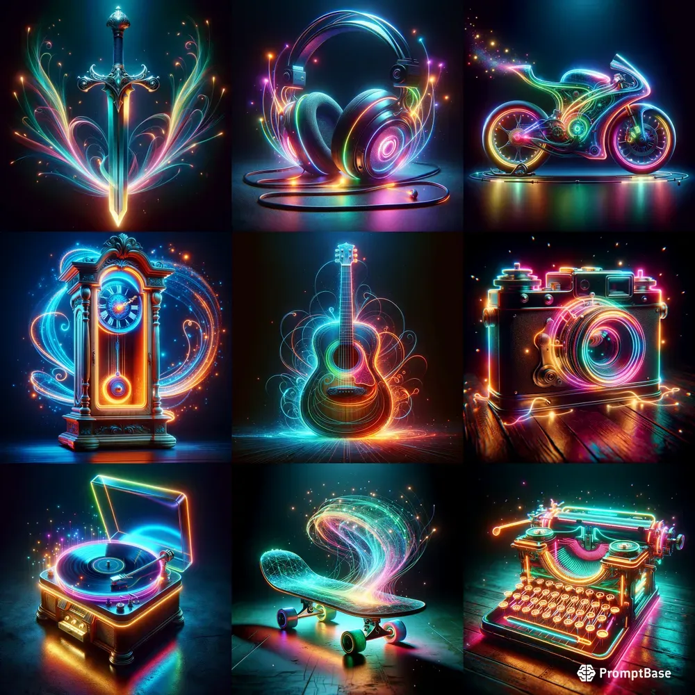 Luminous Elegance Ethereal Objects DALL·E Prompt | PromptBase