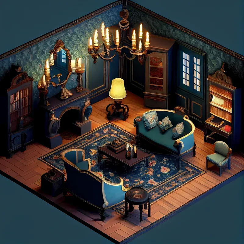 Fun Isometric Rooms Midjourney Prompt | PromptBase