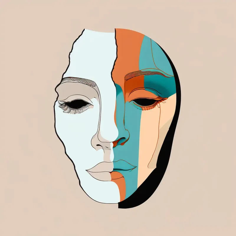Boho Minimalist Face Art Prints Midjourney Prompt | PromptBase