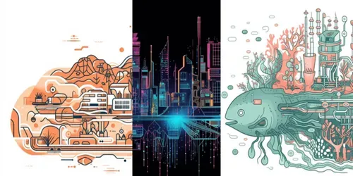 Colorful Complex Line Art Designs Midjourney Prompt | PromptBase