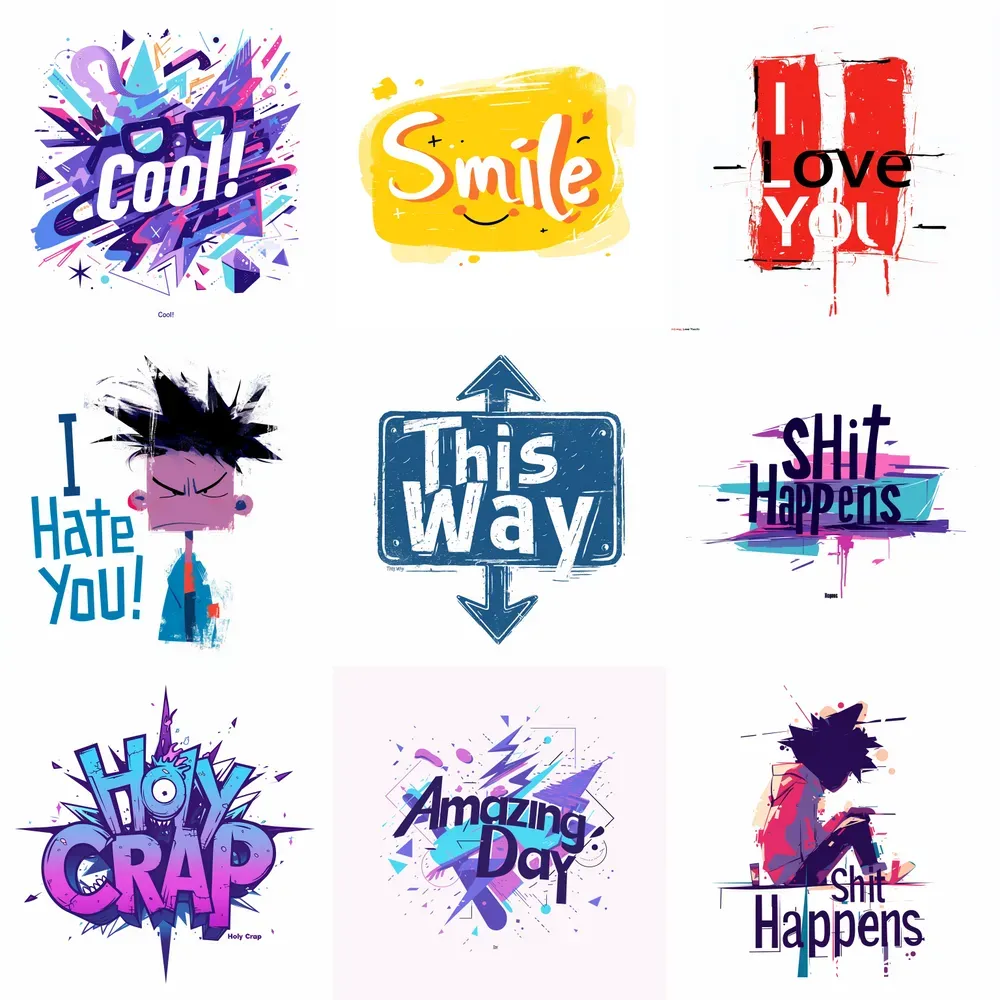 Vibrant Custom Text Logos Midjourney Prompt | PromptBase