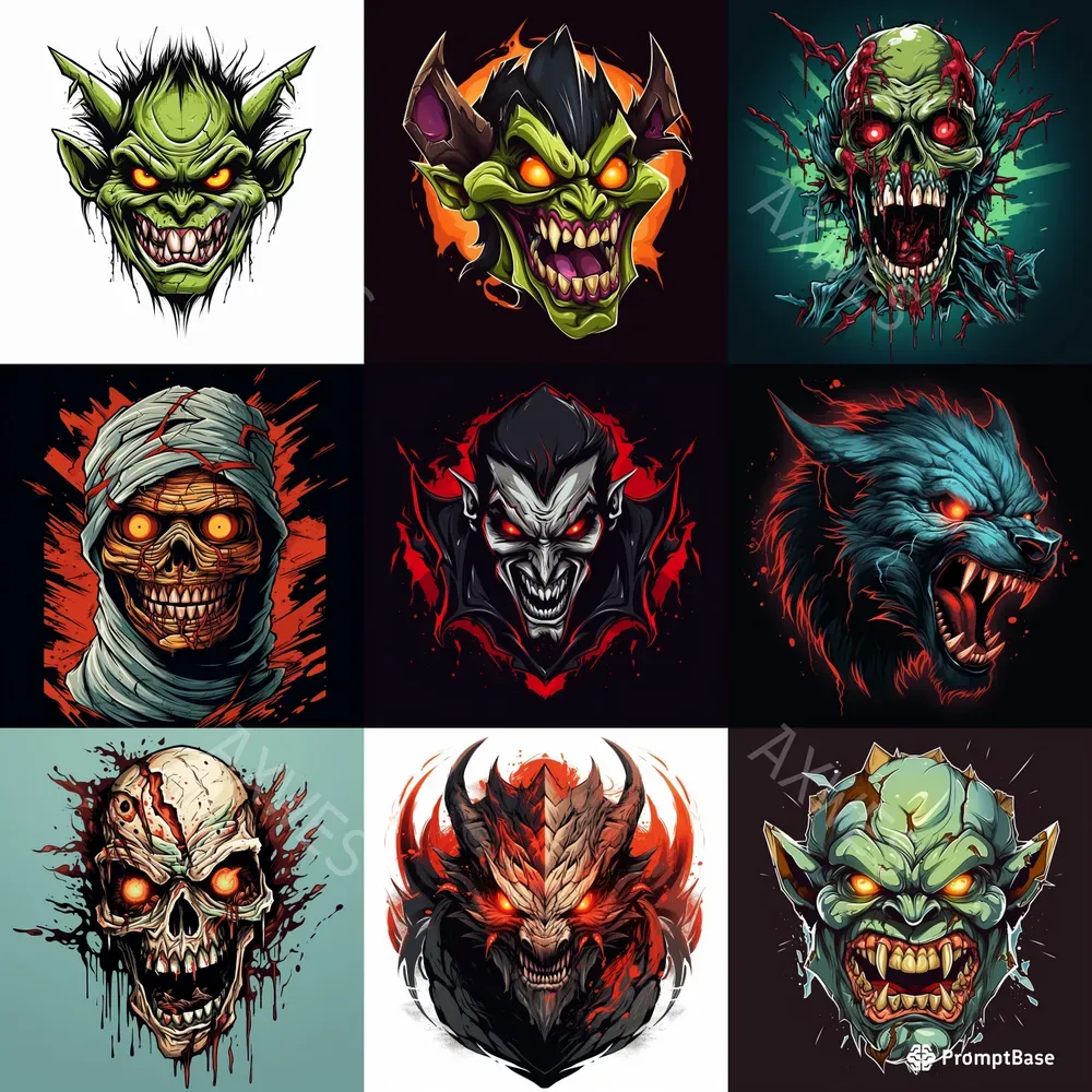 Horror And Scary Logos Midjourney Prompt | PromptBase