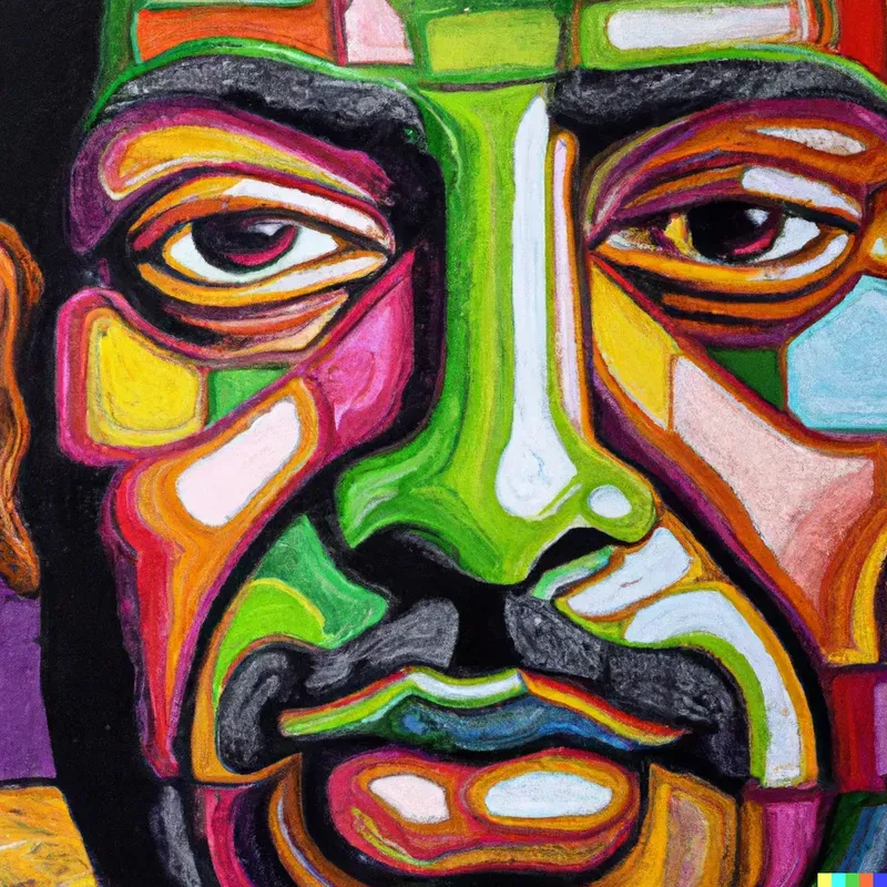 Colorful Man Portraits Oil Paint DALL·E Prompt | PromptBase