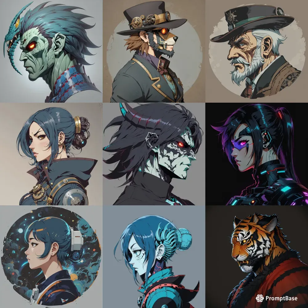 Manga NFT Profile Picture Avatars 2D Leonardo Ai Prompt | PromptBase