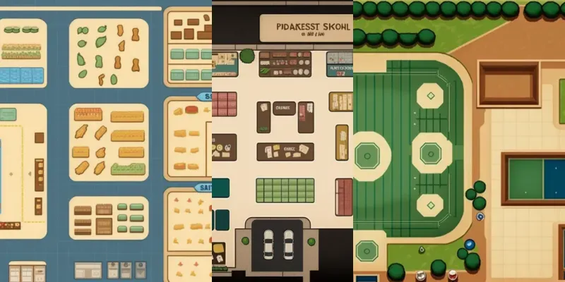 2D Topdown Game Maps Midjourney Prompt | PromptBase
