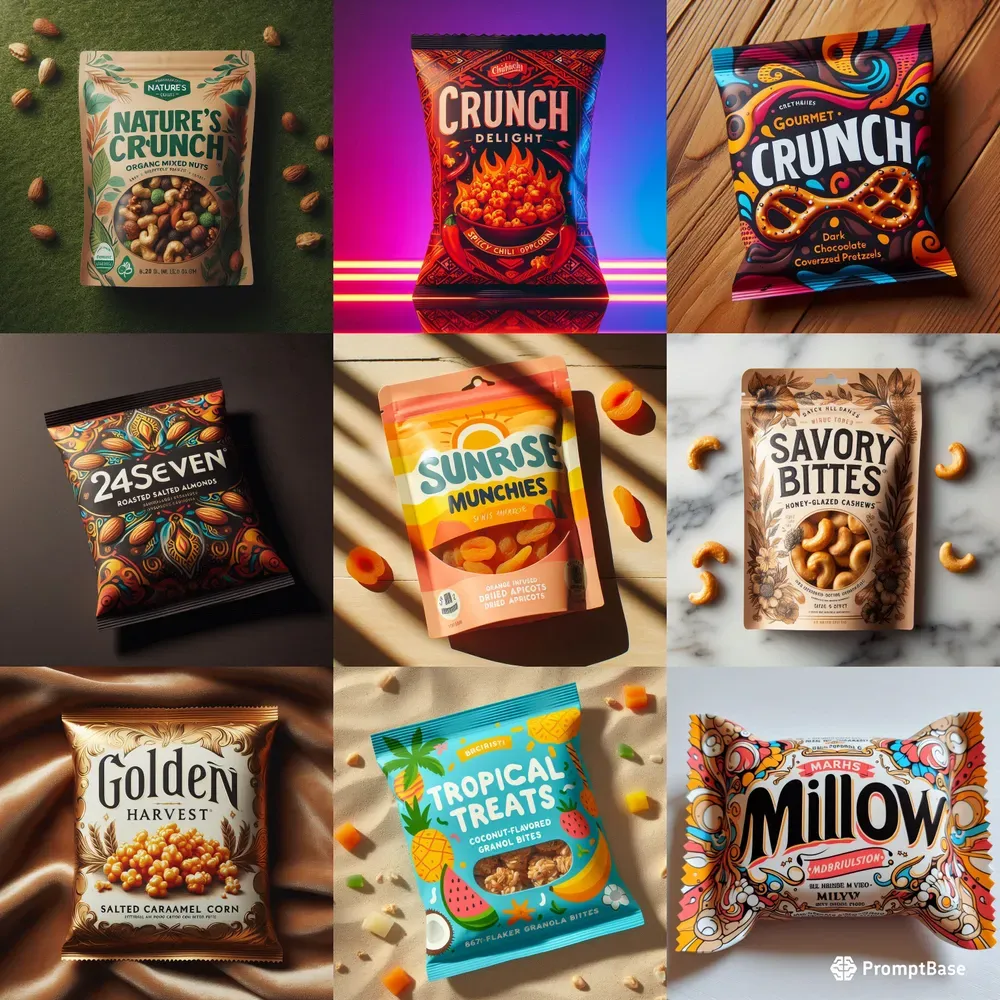 Snack Packaging Designs DALL·E Prompt | PromptBase