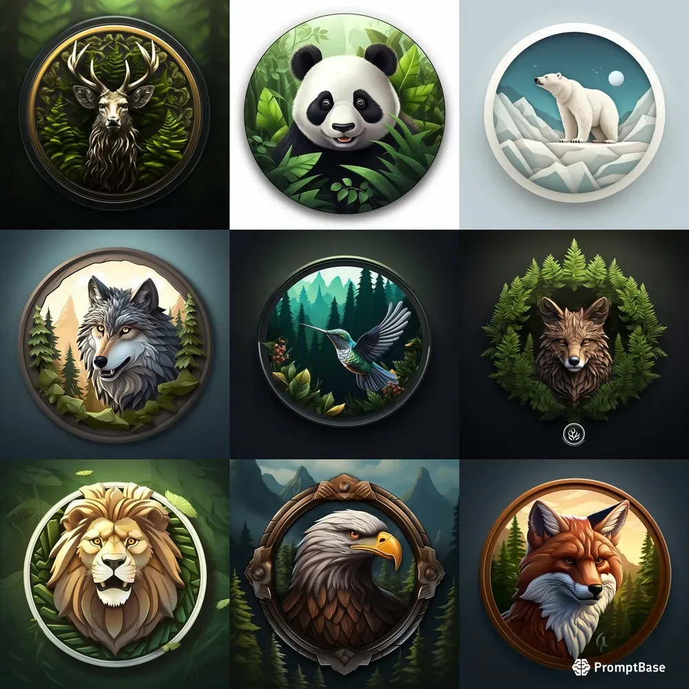 3D Forest Animal Icons Midjourney Prompt | PromptBase