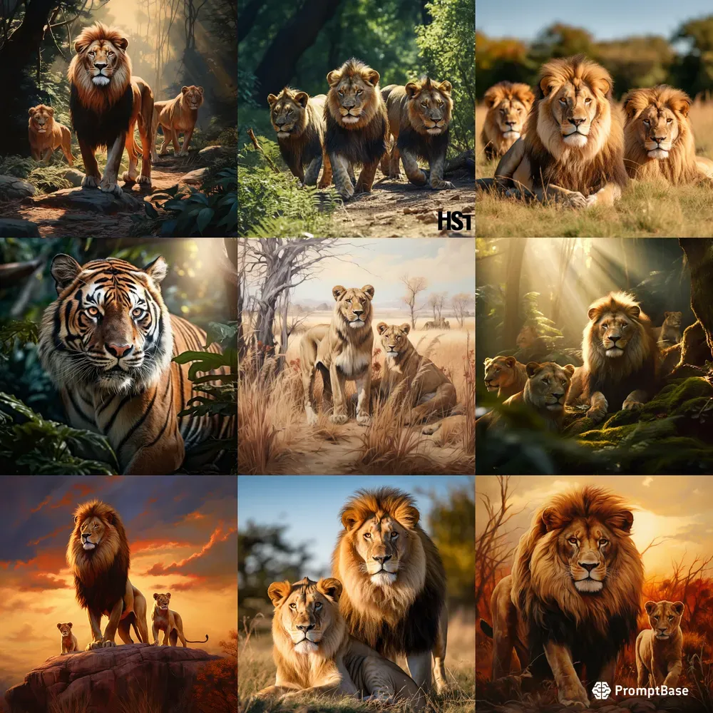 Lions Prides Midjourney Prompt | PromptBase