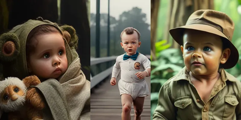 Realistic Baby Movie Characters Midjourney Prompt | PromptBase