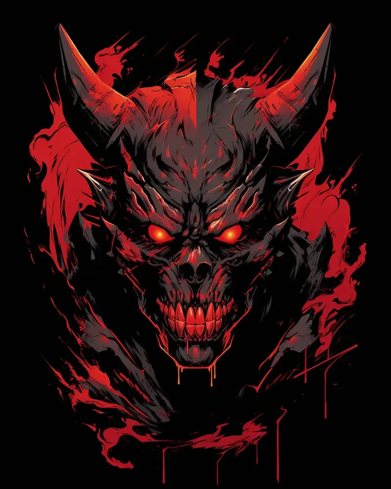 Brutal Demon Tshirt Designs Midjourney Prompt | PromptBase