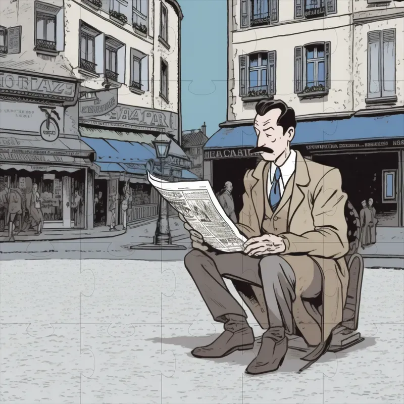 Tintin Comic Strip Illustrations Midjourney Prompt | PromptBase