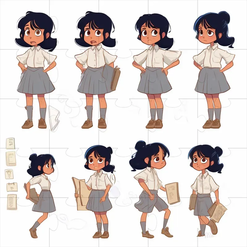 Disney Character Design Sheets Midjourney Prompt | PromptBase