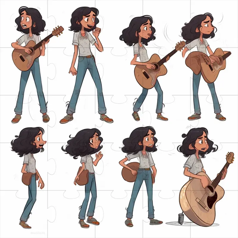 Disney Character Design Sheets Midjourney Prompt | PromptBase