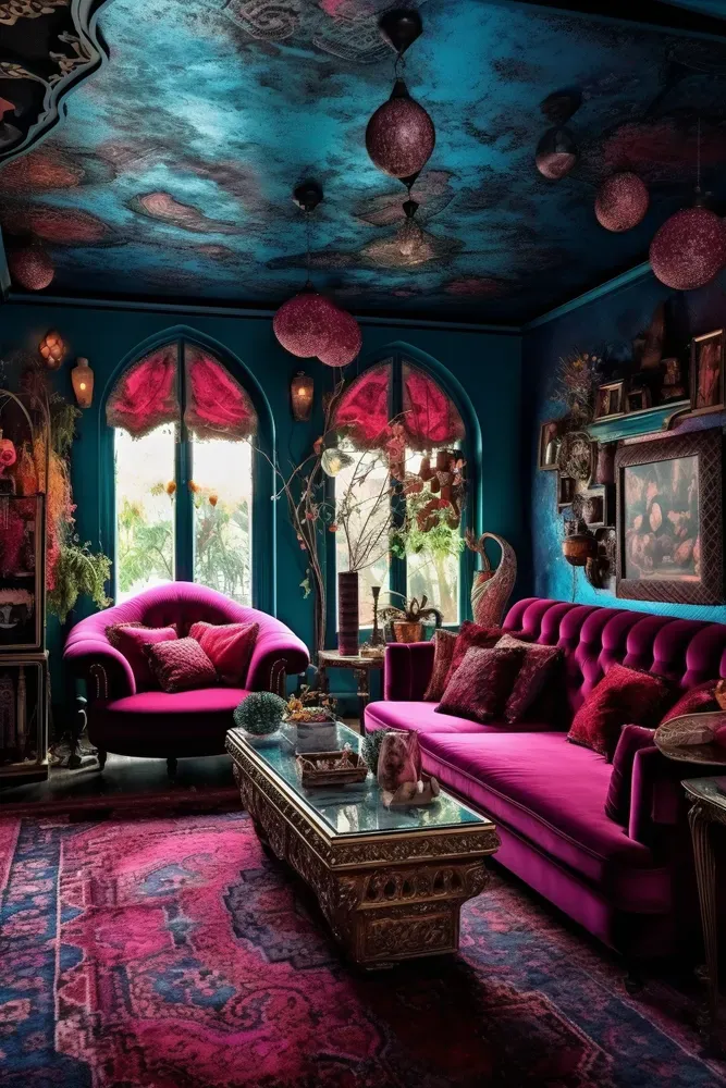 Psychedelic Realism Interior Spaces Midjourney Prompt | PromptBase