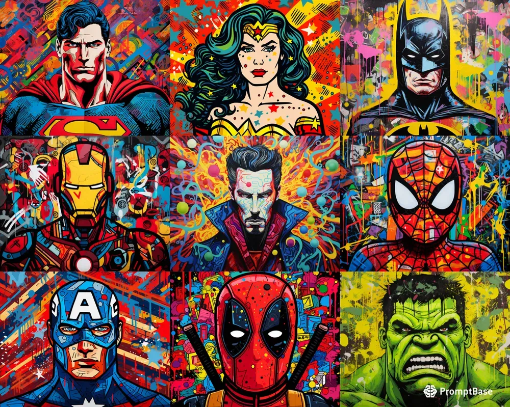 Superhero Sharpie Art Midjourney Prompt | PromptBase