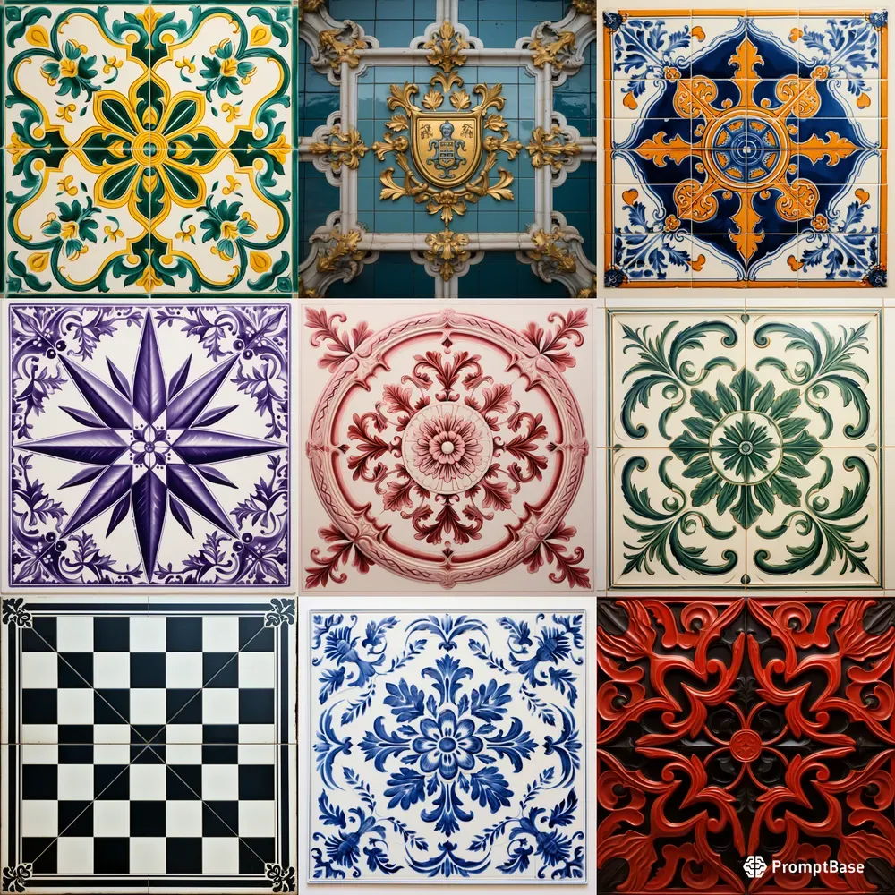 The Beauties Of Portuguese Tiles Midjourney Prompt | PromptBase