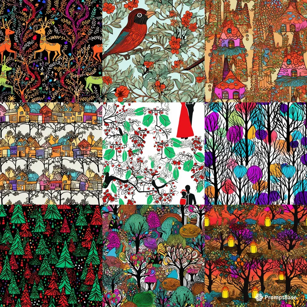 The Seasons Patterns Midjourney Prompt | PromptBase