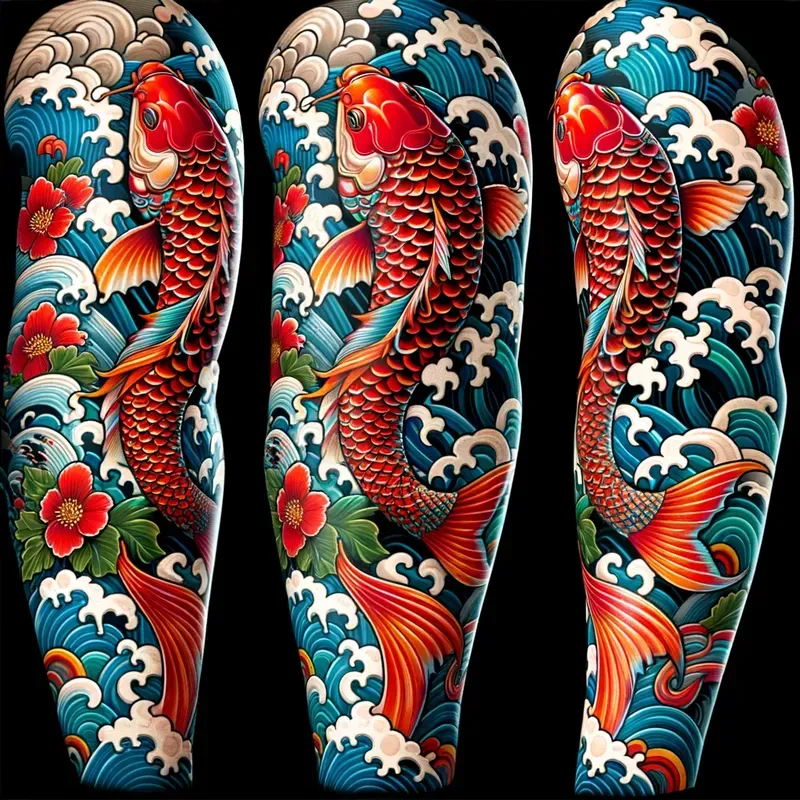 Japanese Irezumi Sleeve Tattoo Muse DALL·E Prompt | PromptBase