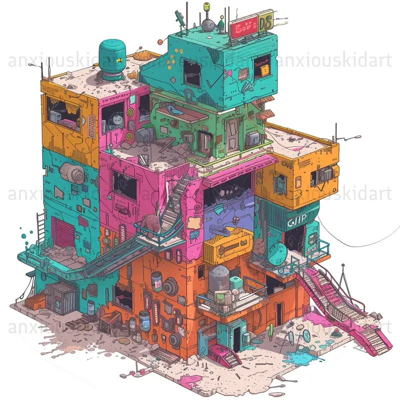 Isometric Modern Dioramas Level Designs Midjourney Prompt | PromptBase