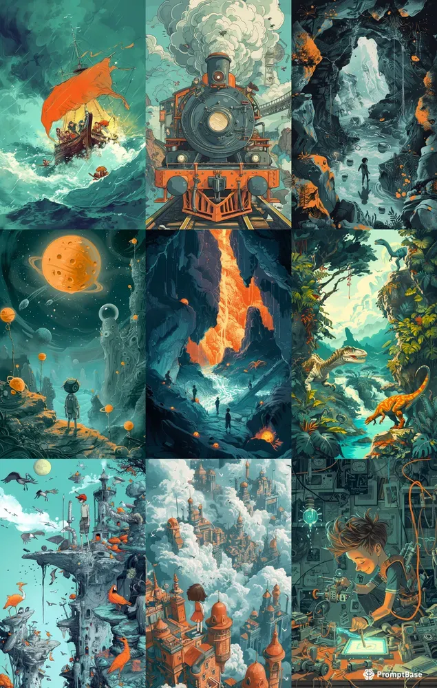 Blake Wondrous Explorations Book Covers Midjourney Prompt | PromptBase