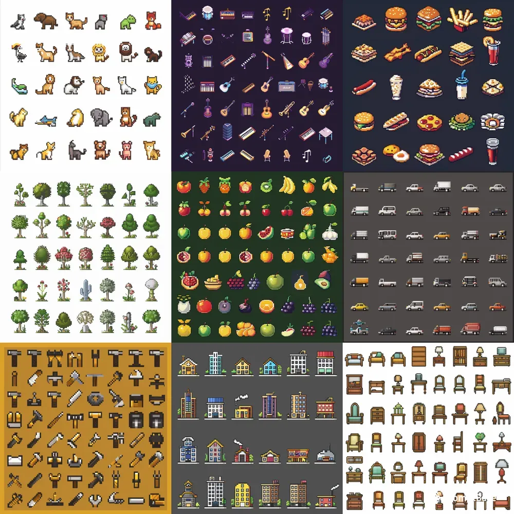 2D Pixel Art Sprite Midjourney Prompt | PromptBase