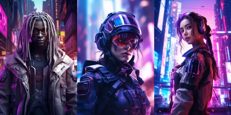 Cyberpunk Realistic Characters Midjourney Prompt | PromptBase