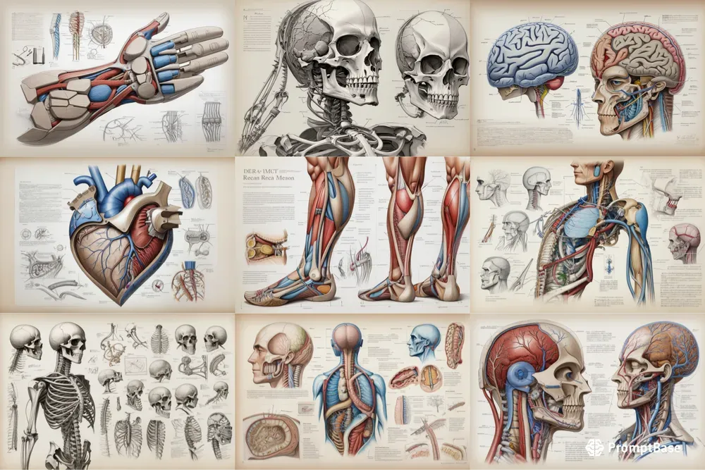 Human Anatomy Medical Illustrations Leonardo Ai Prompt | PromptBase