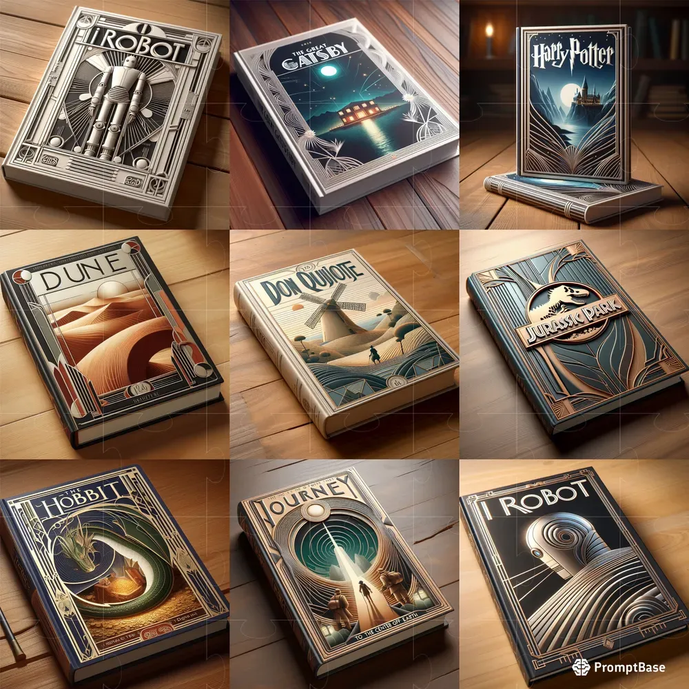 Art Deco Book Covers DALL·E Prompt | PromptBase