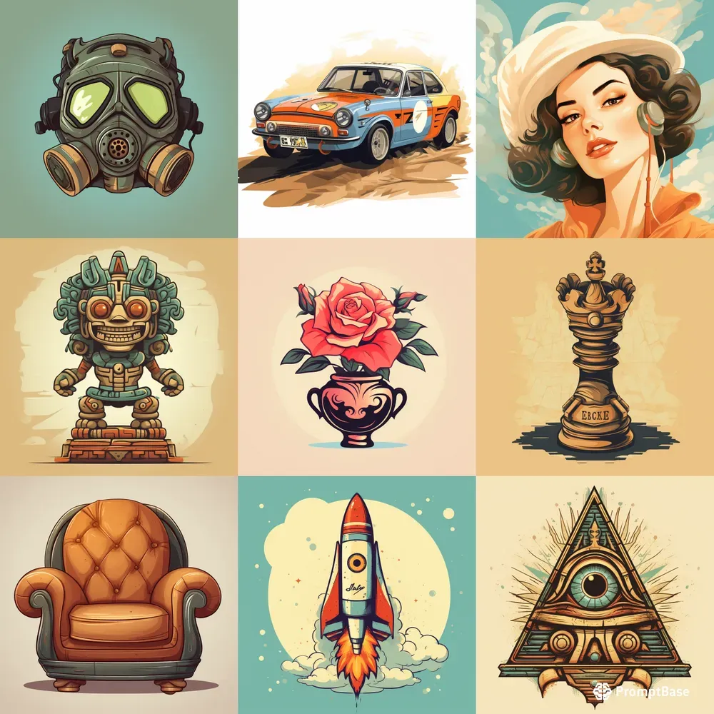 Vectors Vintage Midjourney Prompt | PromptBase