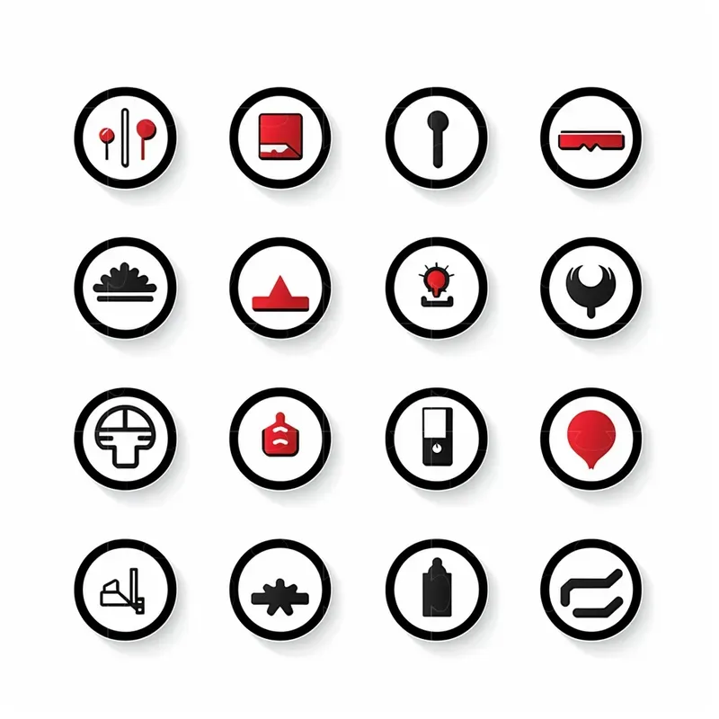 Modern Minimalistic Industry Icons Packs Midjourney Prompt | PromptBase
