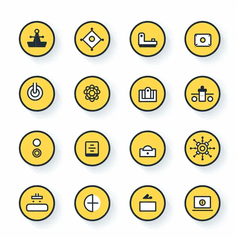 Modern Minimalistic Industry Icons Packs Midjourney Prompt | PromptBase