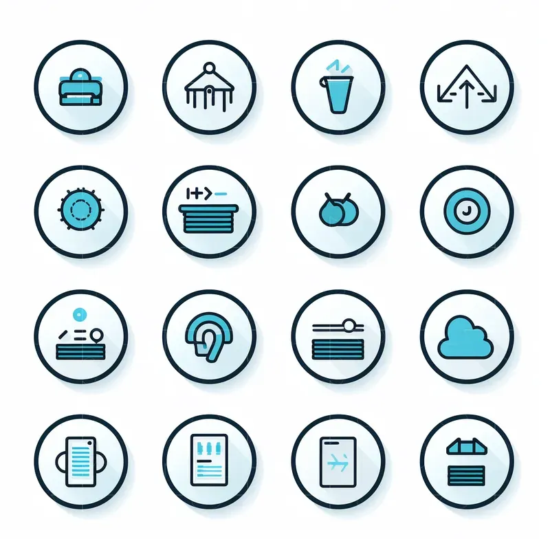 Modern Minimalistic Industry Icons Packs Midjourney Prompt | PromptBase